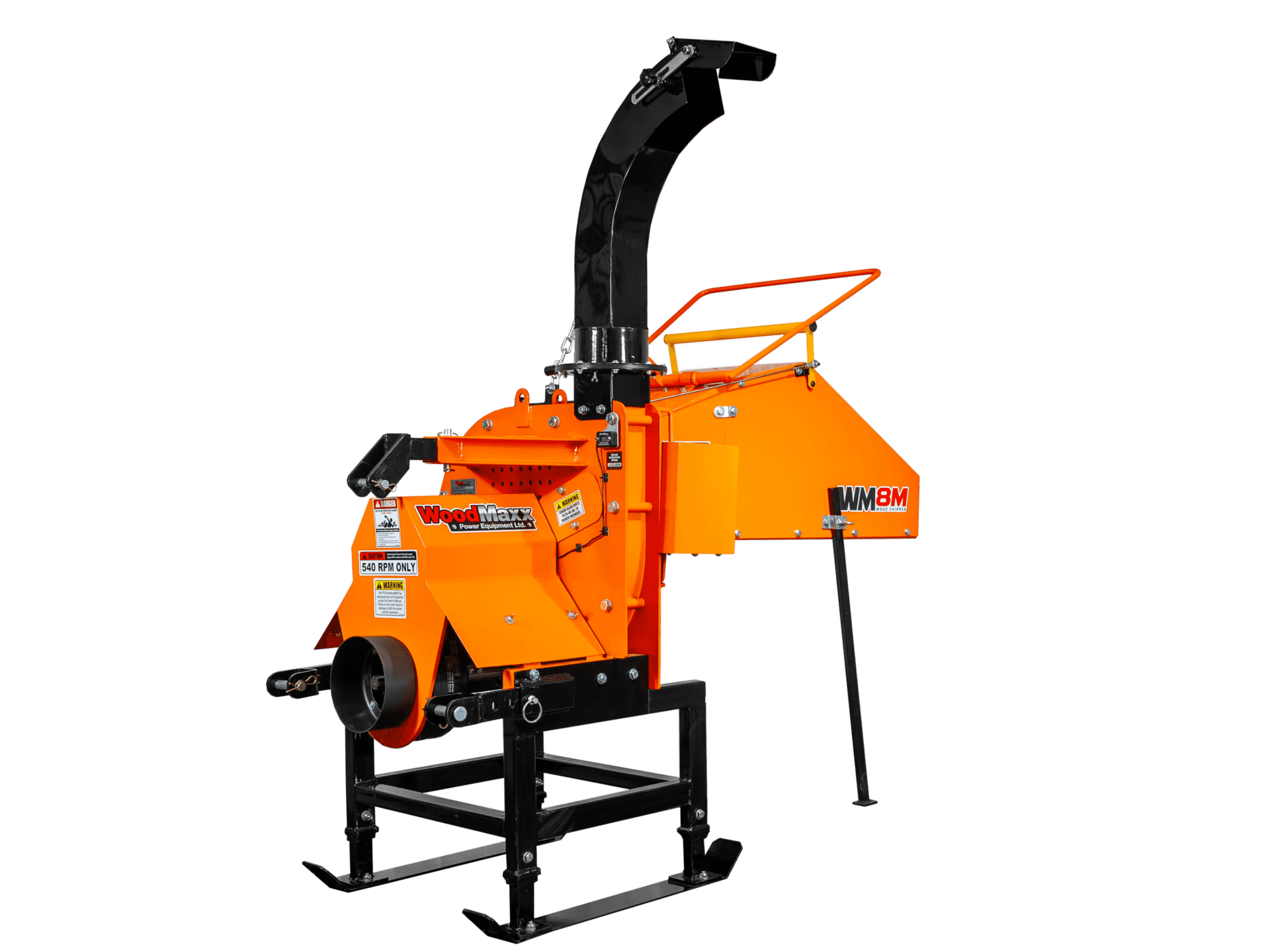 WoodMaxx 8" PTO Chipper, PTO Wood Chippers, Heavy Duty Gear Box - WoodMaxx