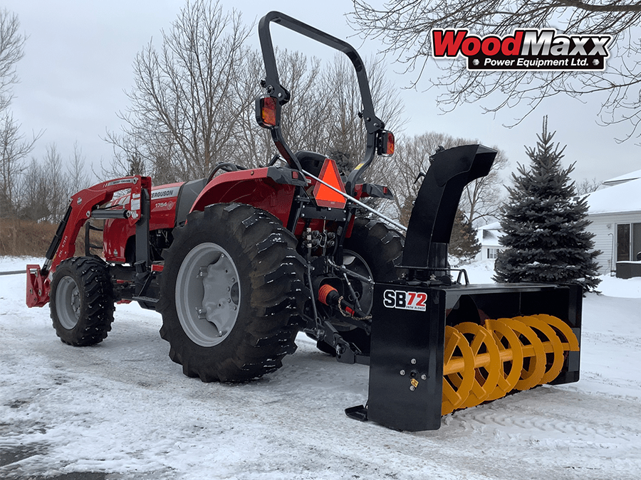 72" Snow Blower, Tractor Snow Blower, Hydraulic Chute Rotation - WoodMaxx
